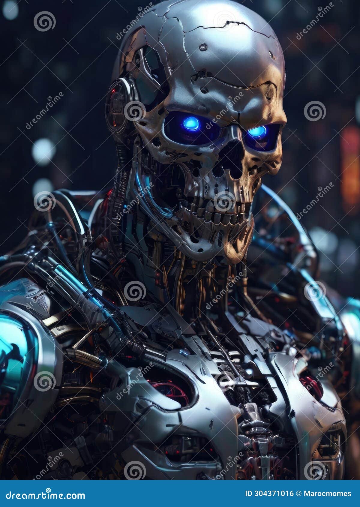 Futuristic Artificial Intelligence, Cyborg Bionic Human Robotic ...