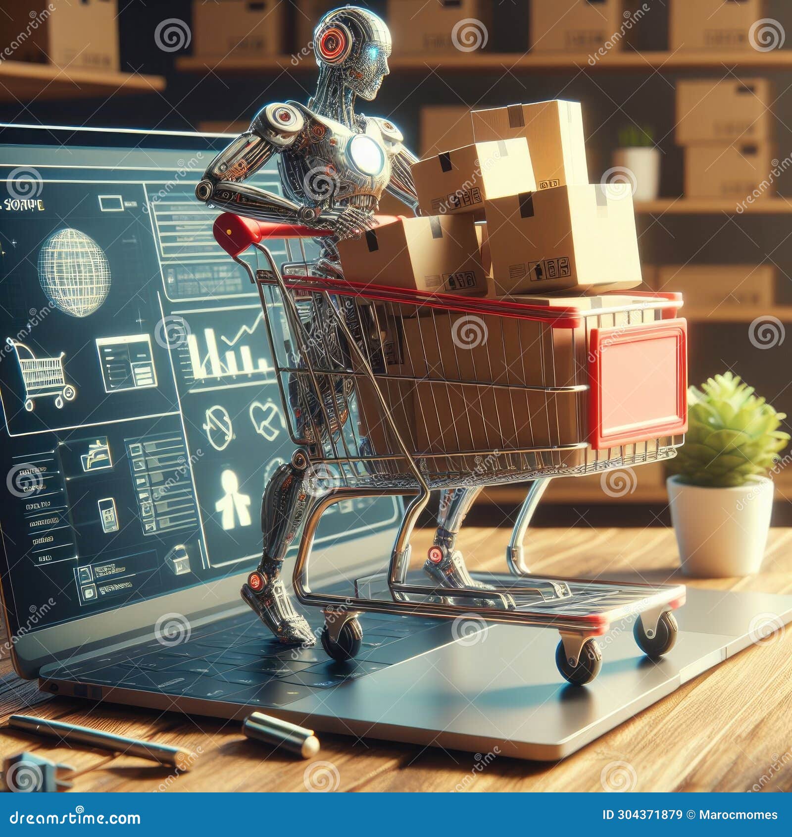 Futuristic Artificial Intelligence, Cyborg Bionic Human Robotic ...