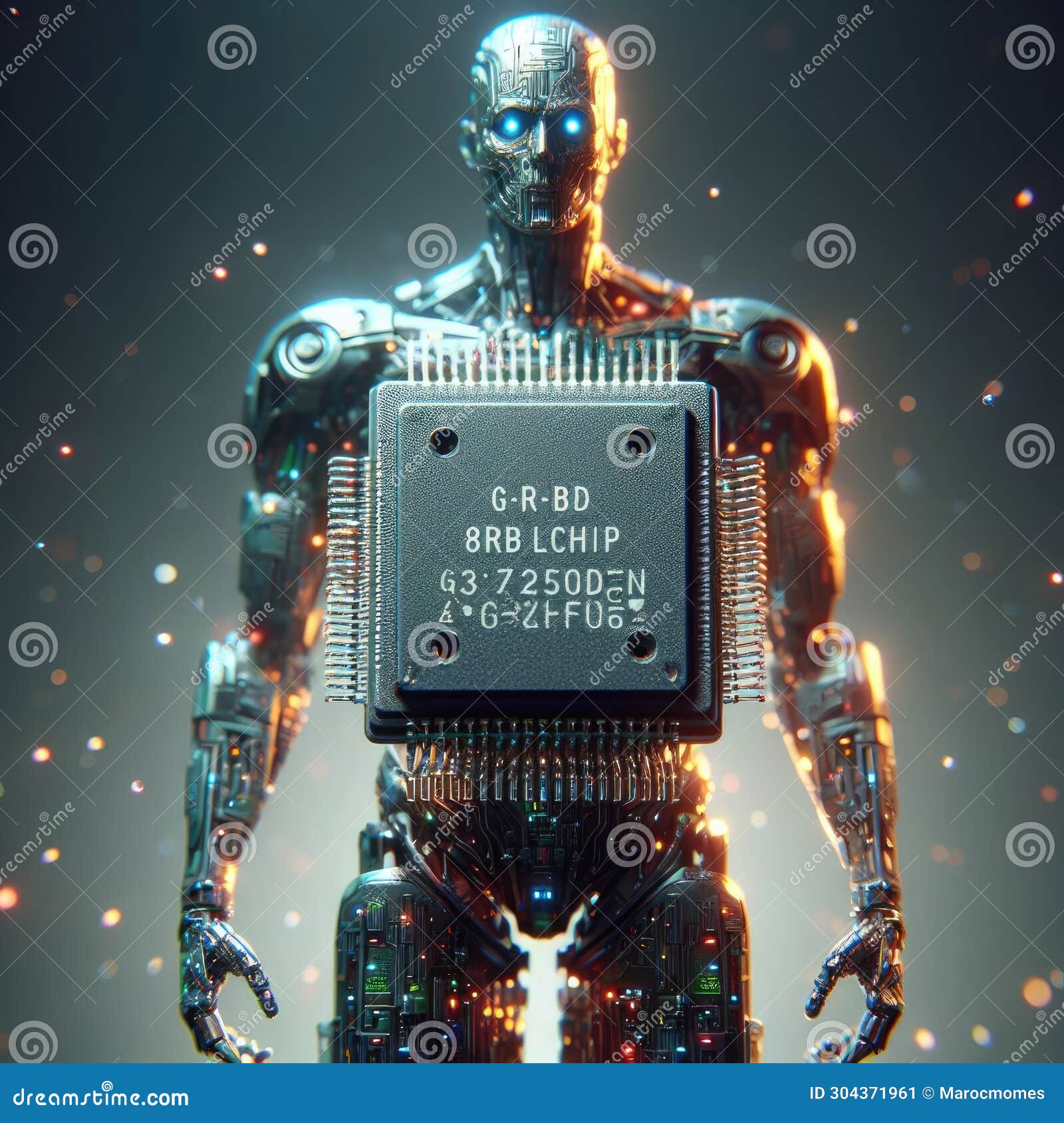 Futuristic Artificial Intelligence, Cyborg Bionic Human Robotic ...