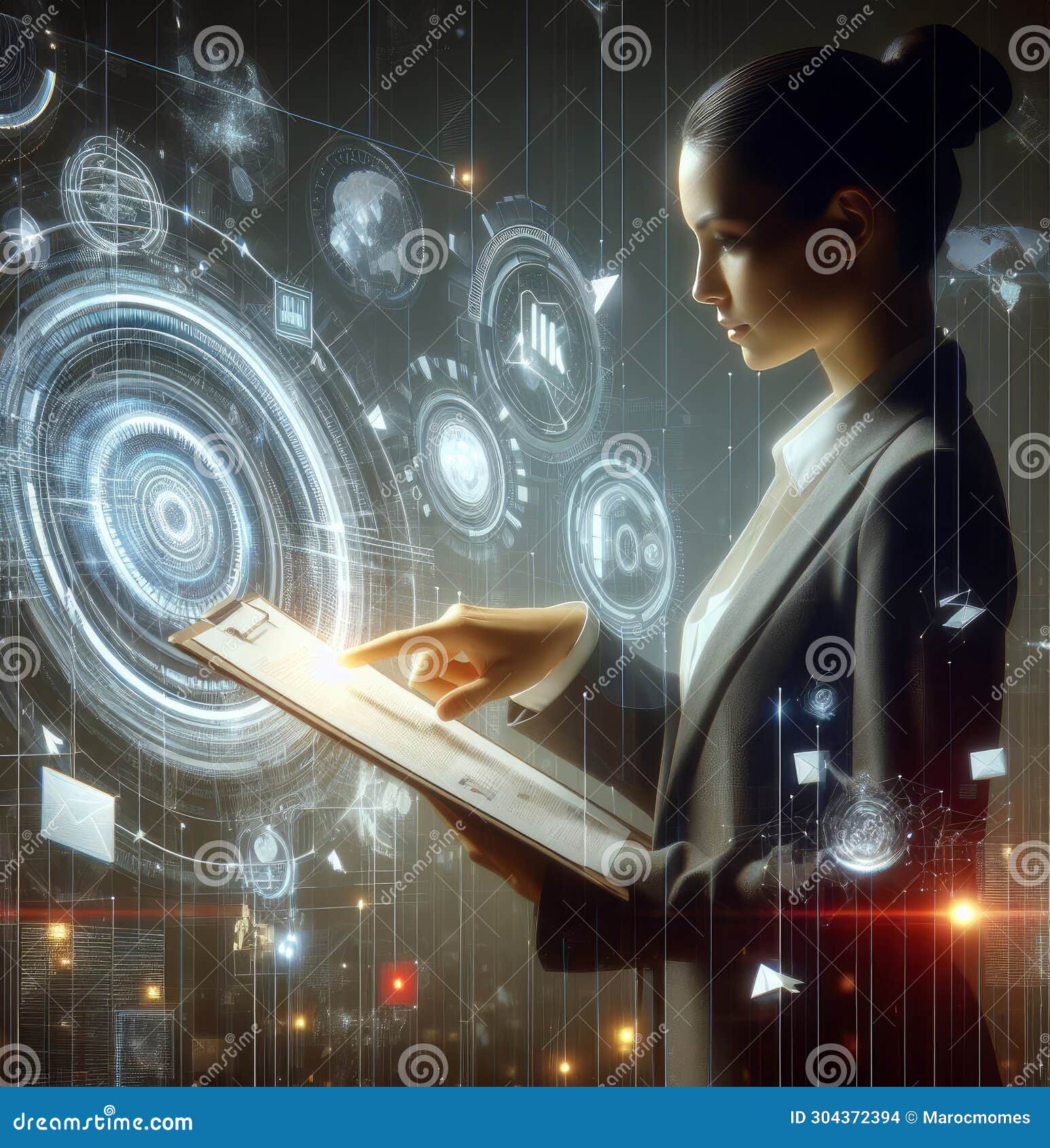 Futuristic Artificial Intelligence, Cyborg Bionic Human Robotic ...