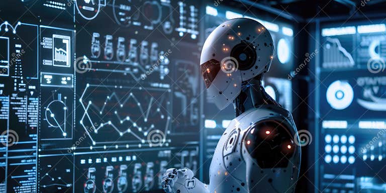 Futuristic Artificial Intelligence Technology Background Featuring ... Futuristic Artificial Intelligence Technology Background Featuring ...