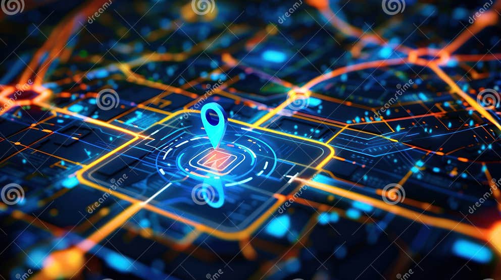 A Futuristic Atlas Navigation System Embedded in a Smart Device Stock ...