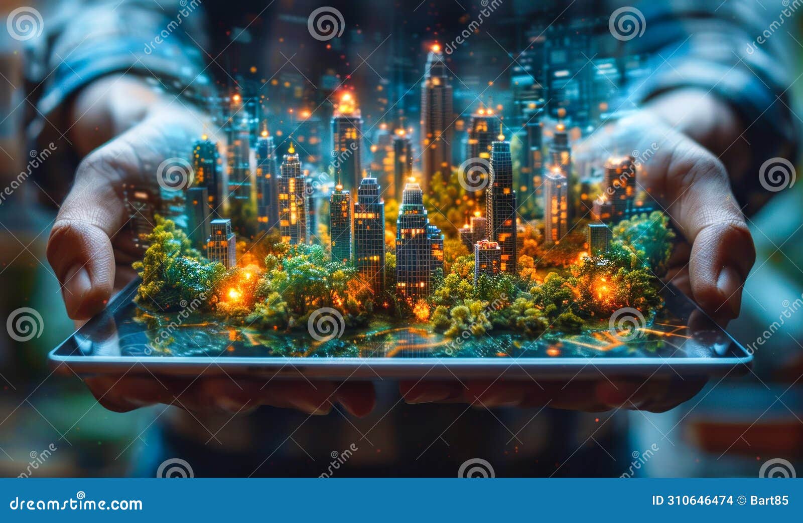 Futuristic Augmented Reality Presentation of Urban Architecture, with a ...