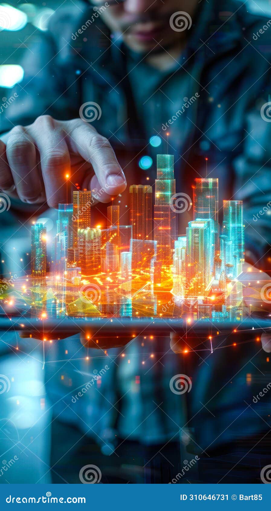 Futuristic Augmented Reality Presentation of Urban Architecture, with a ...