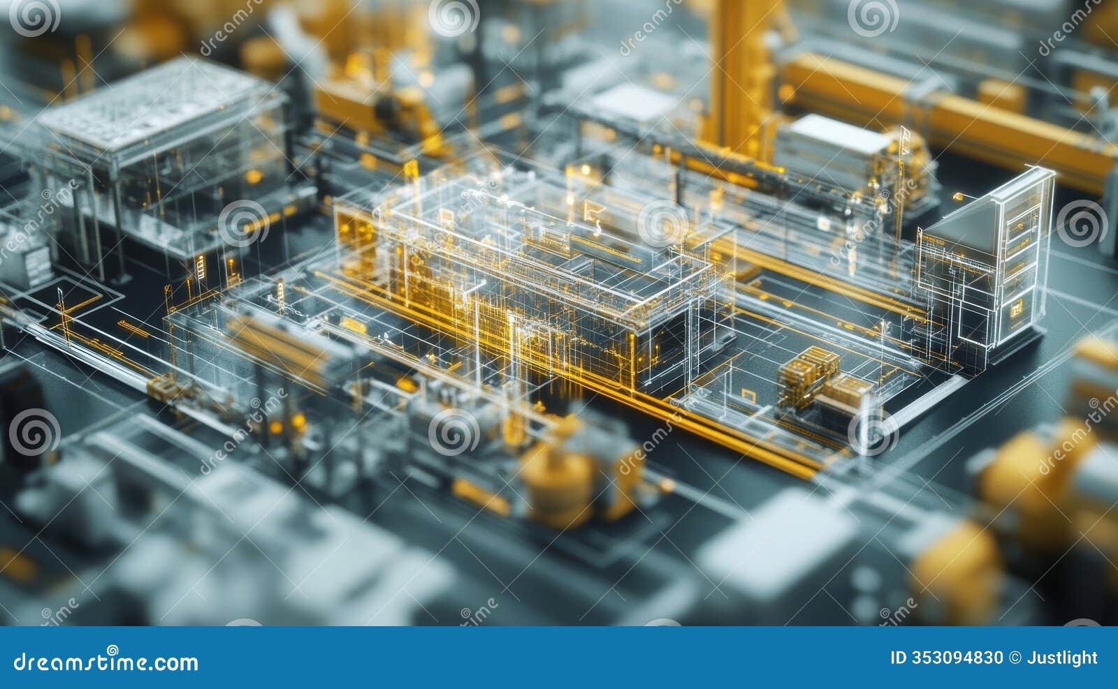 Futuristic Automated Laboratory Interior With Glass Cylinders Royalty ...