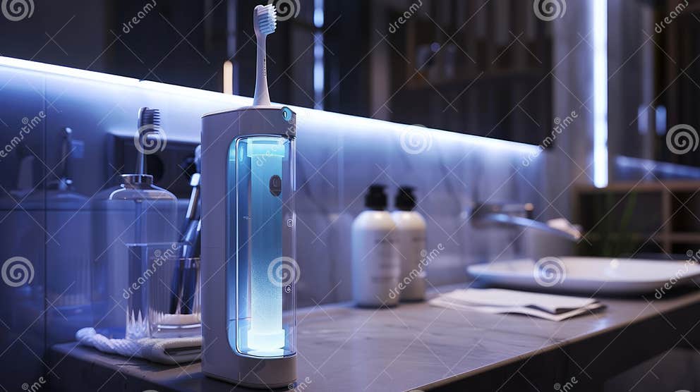 Futuristic Automatic Toothbrush Dispenser Stock Illustration ...