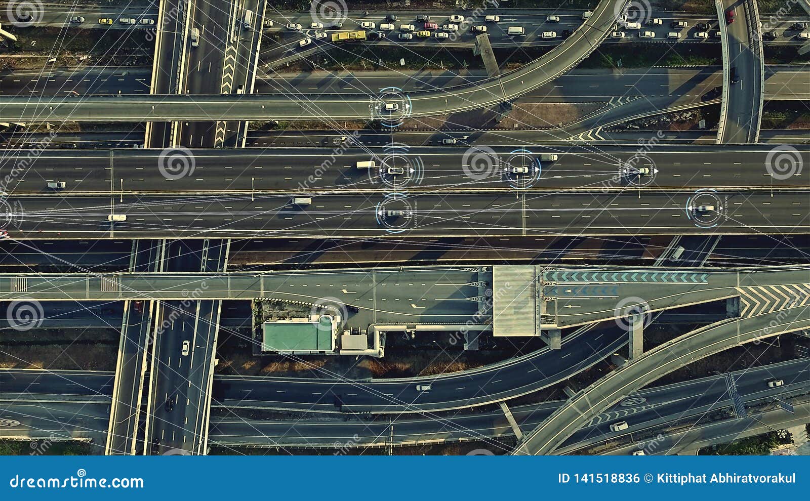 Elevated Expressway. The Curve Of Suspension Bridge Royalty-Free Stock ...