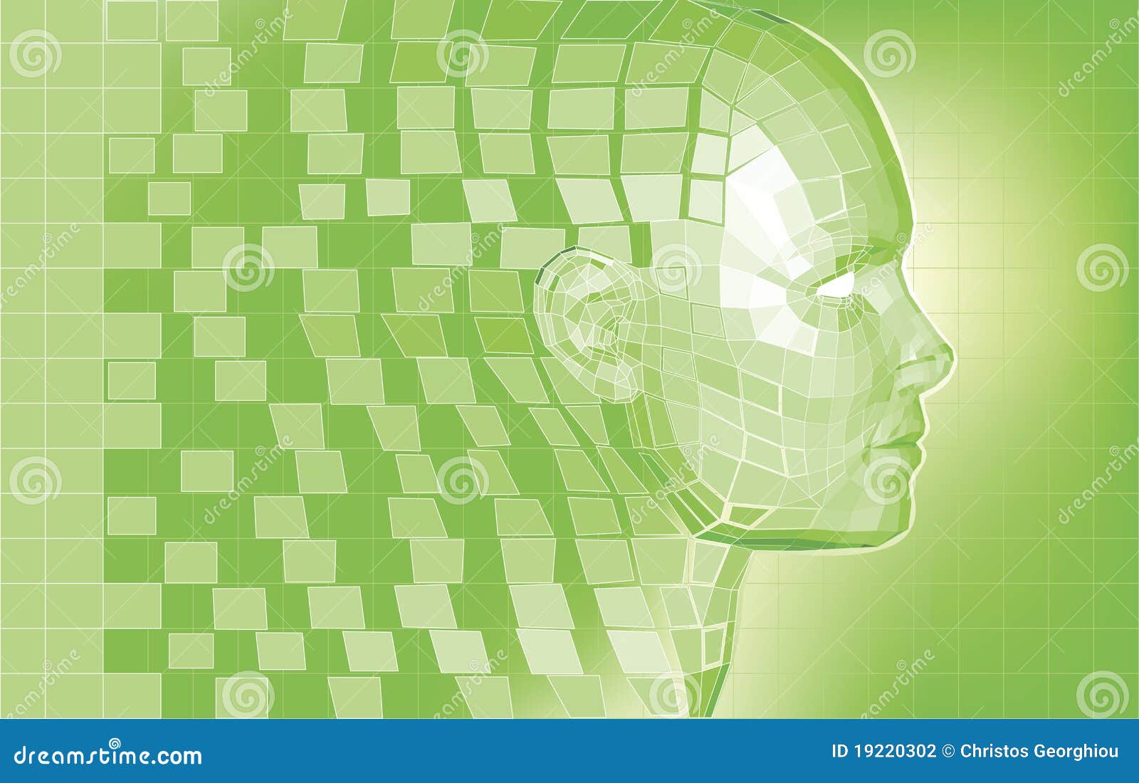 Futuristic Avatar Polygon Mesh Background Stock Vector - Illustration ...