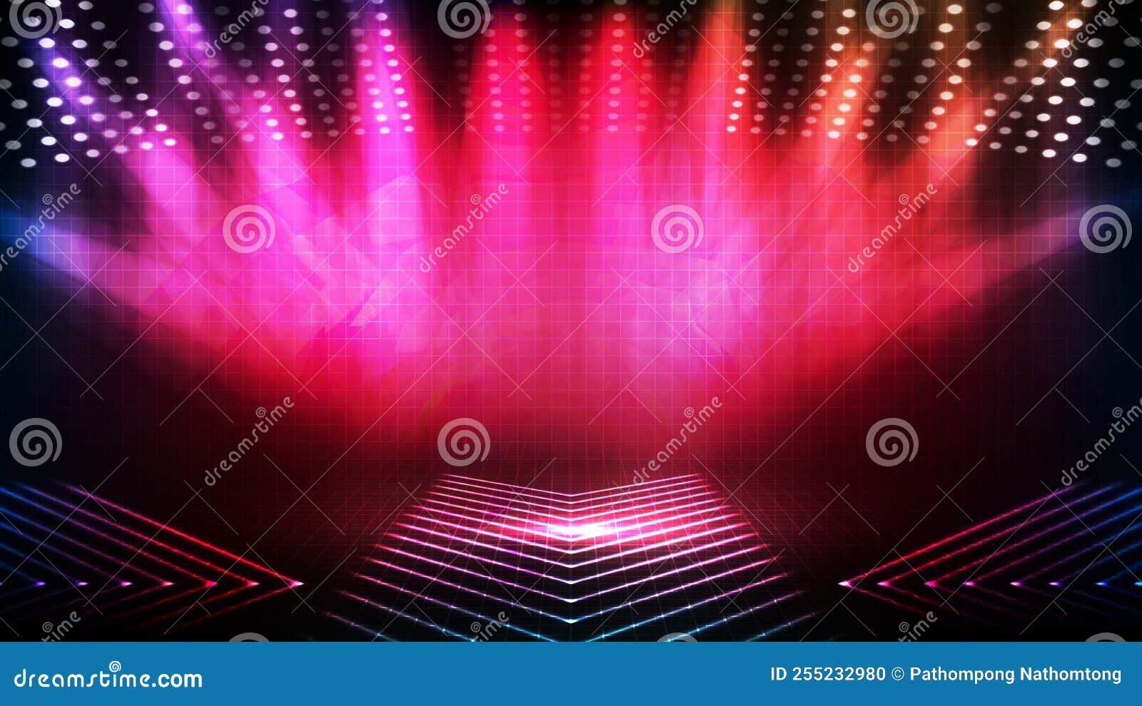 Futuristic Background of Empty Stage Arena Stadium Spotlgiht Stage ...
