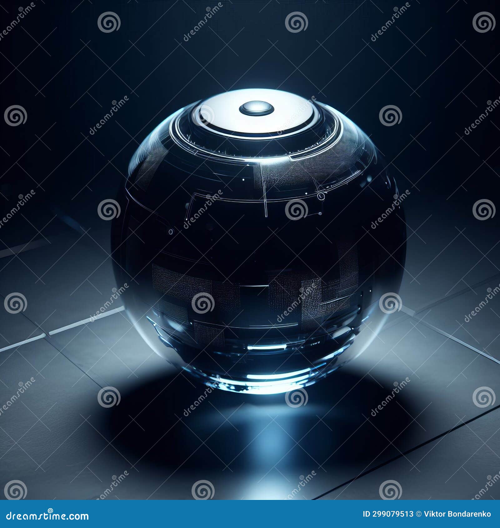 Futuristic Ball Device of the Future Webcam Stock Illustration ...