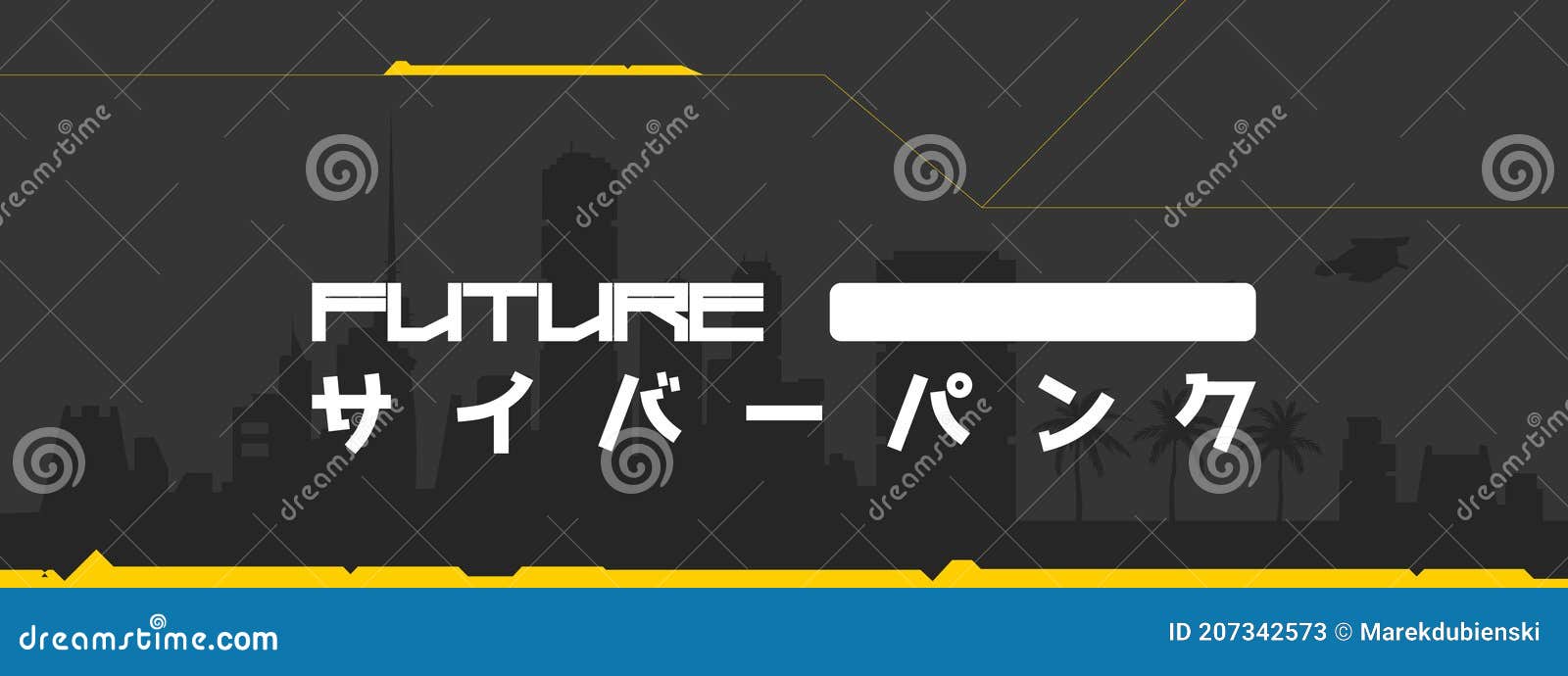 Neo Tokyo Futuristic Vector Banner In Sci-fi Style With Cyberpunk ...
