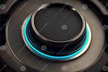 Futuristic Banner with HUD Button Template for Interface Stock ...