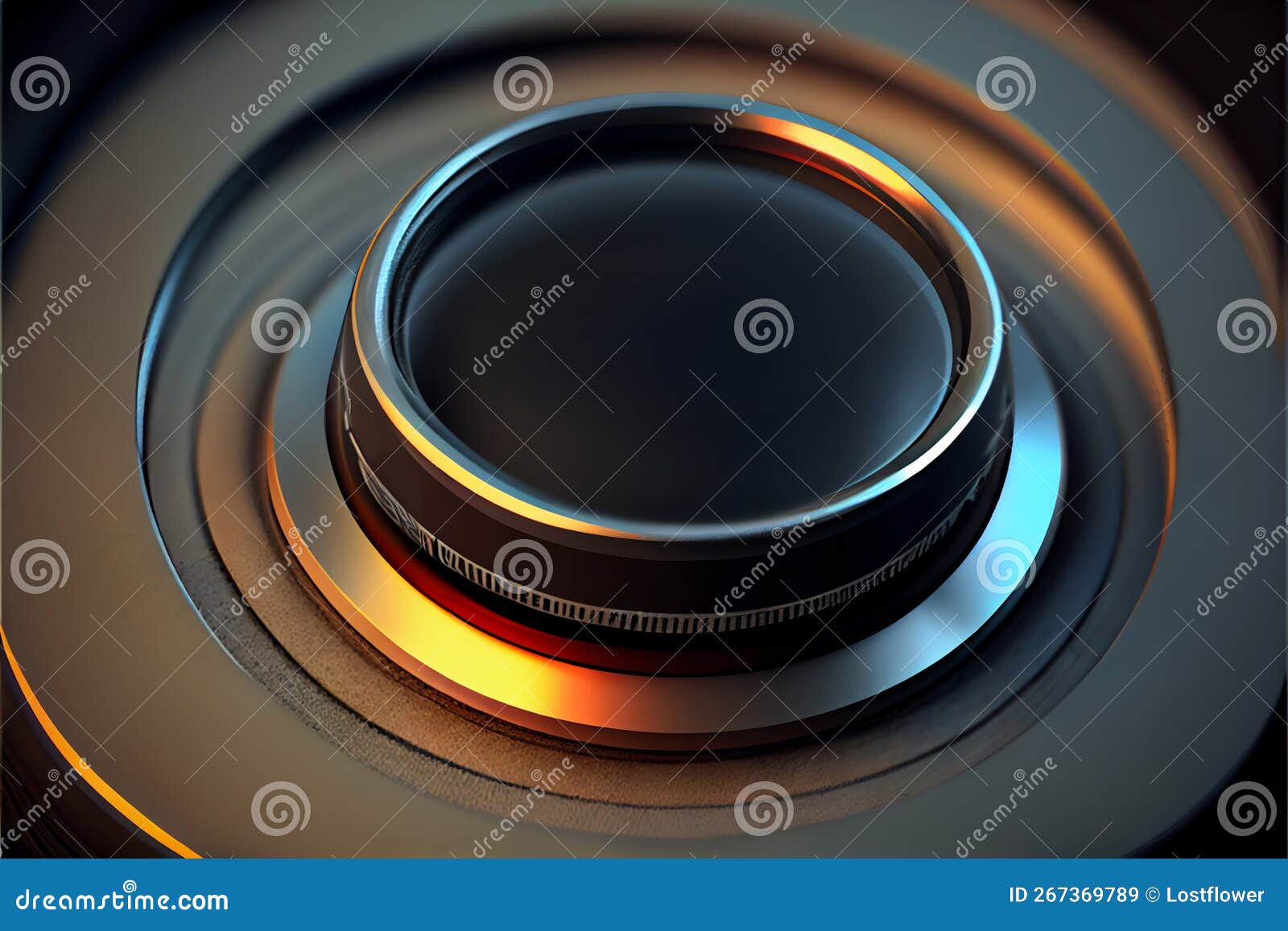 Futuristic Banner with HUD Button Template for Interface Stock ...