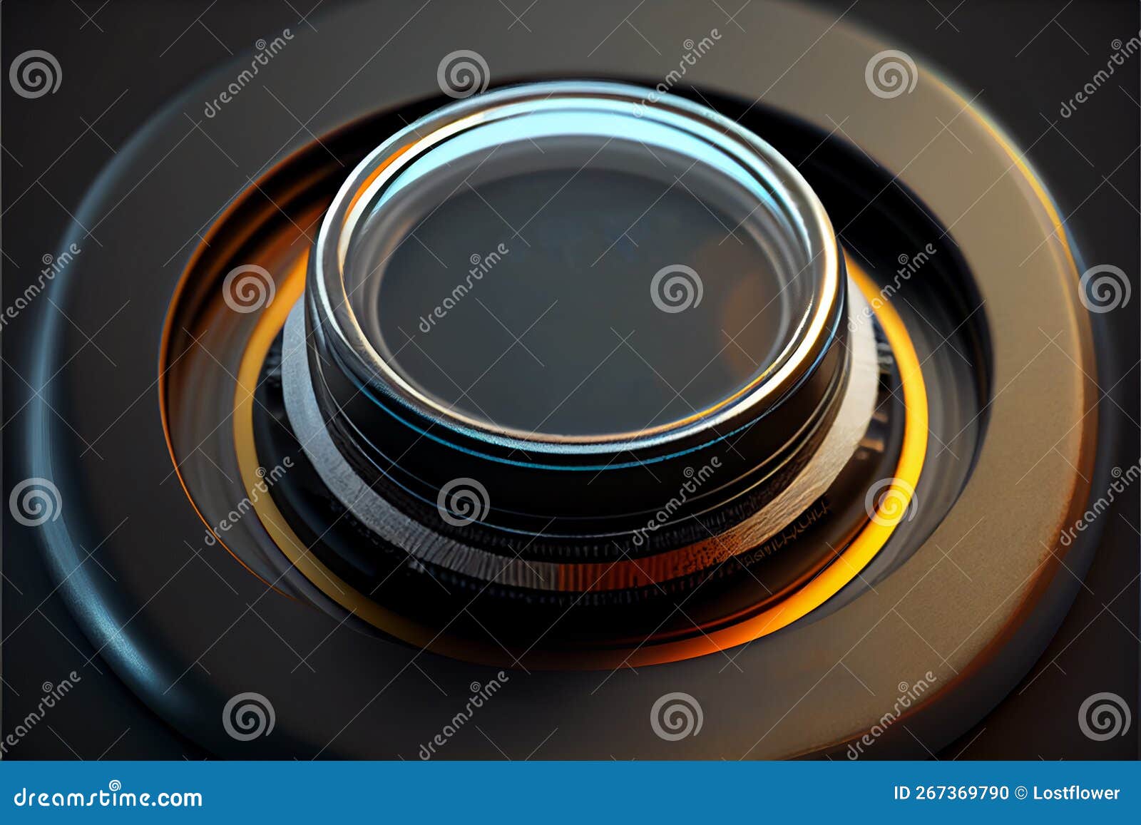 Futuristic Banner with HUD Button Template for Interface Stock ...