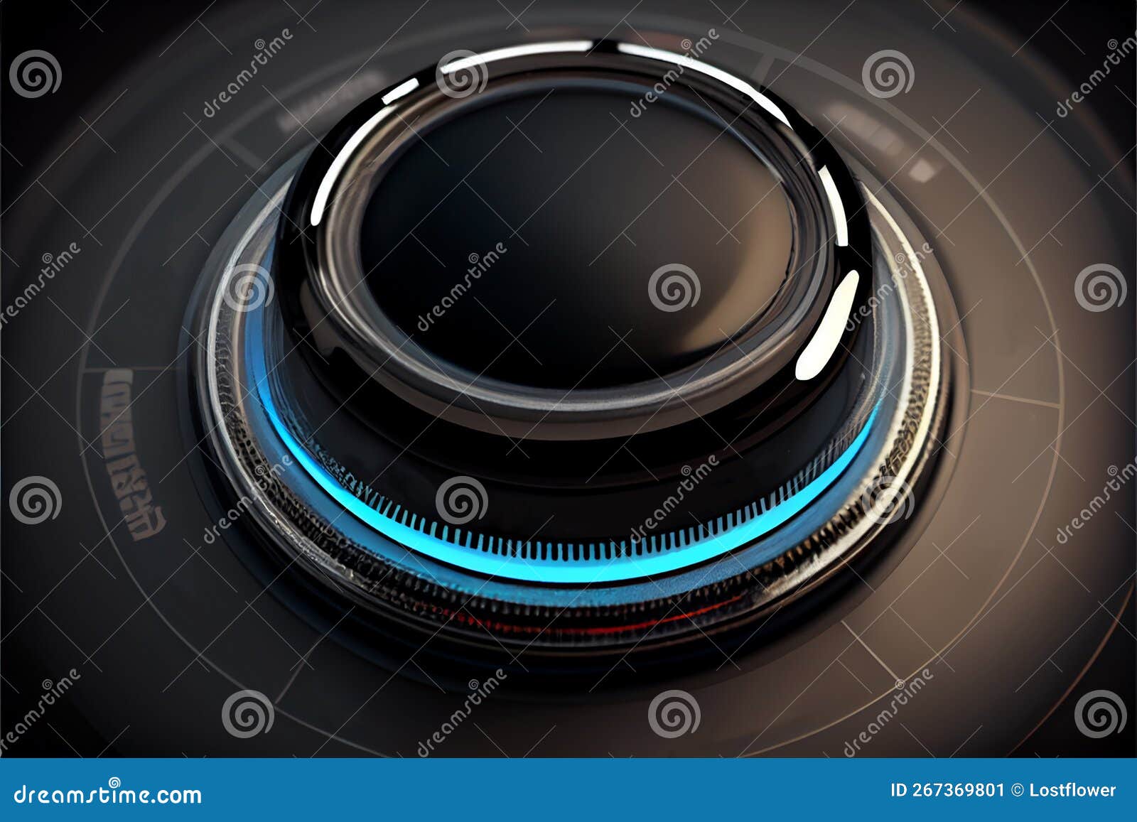 Futuristic Banner with HUD Button Template for Interface Stock ...