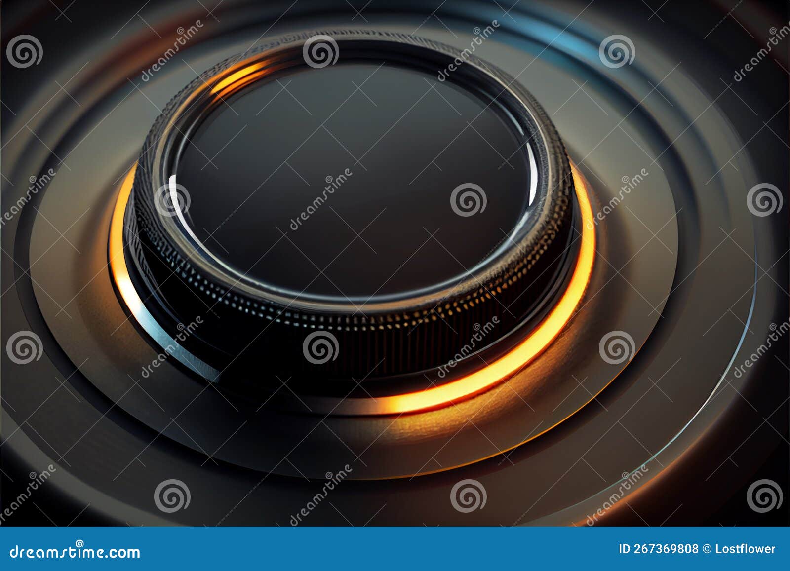 Futuristic Banner with HUD Button Template for Interface Stock ...