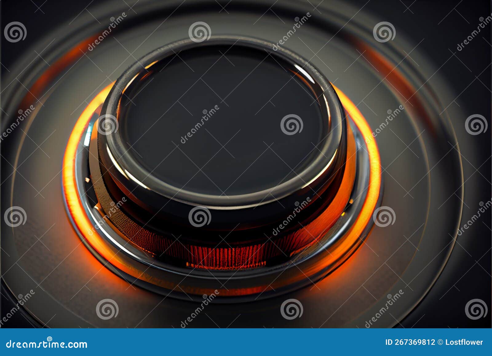 Futuristic Banner with HUD Button Template for Interface Stock ...