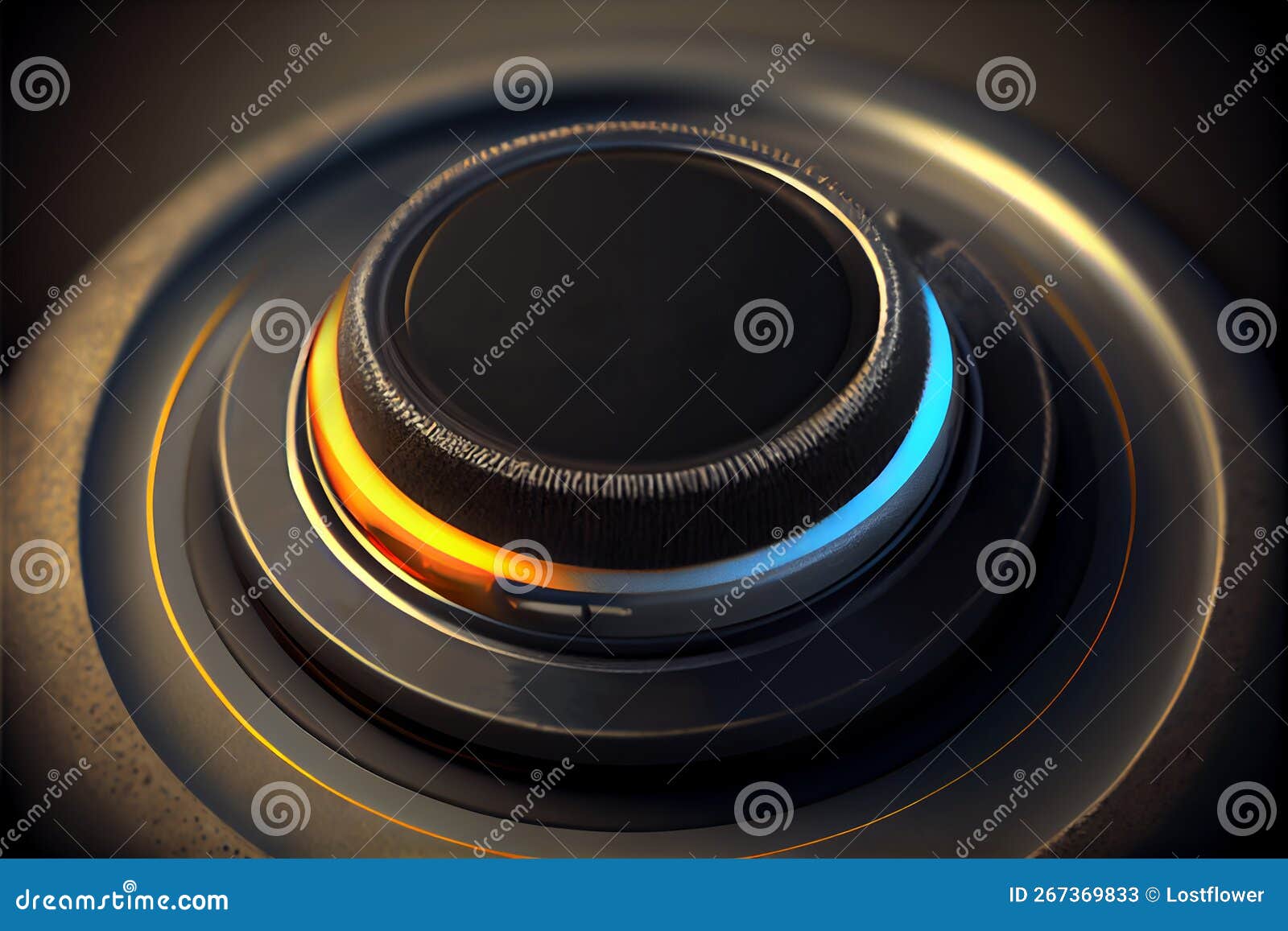 Futuristic Banner with HUD Button Template for Interface Stock ...
