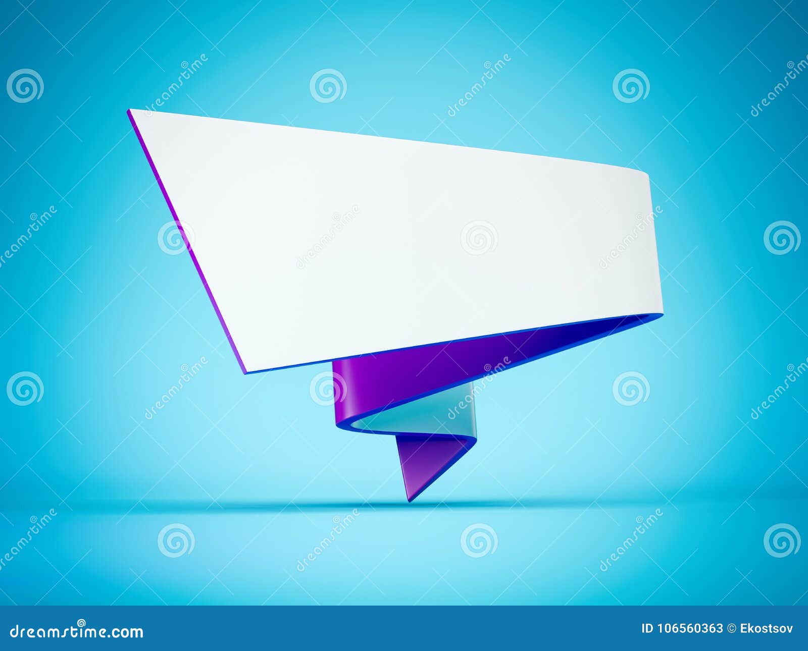 Futuristic Banner Isolated. 3d Rendering Stock Illustration ...