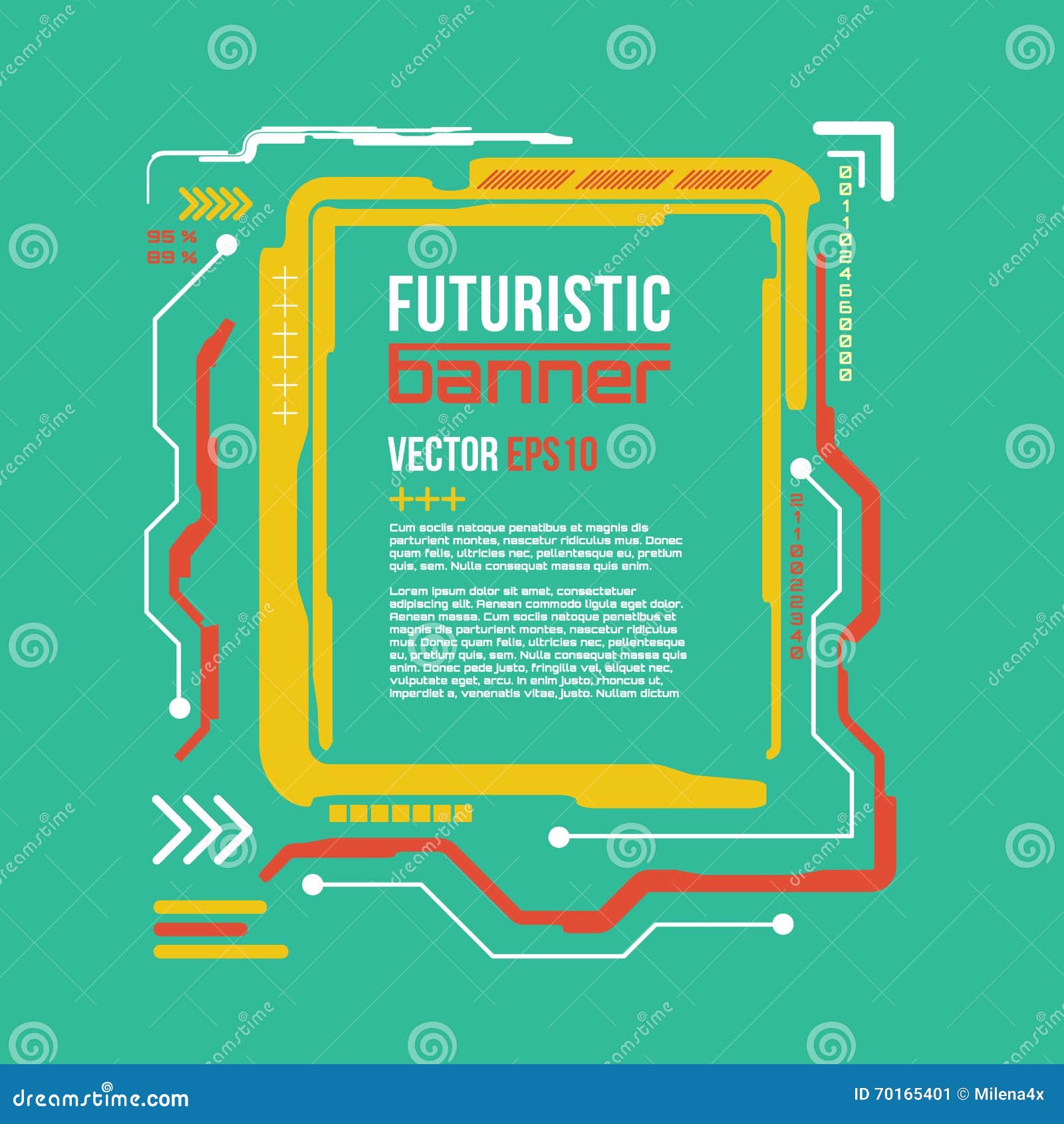 Futuristic Banner, Modern Techno Background. Interface Vector Eps 10 ...