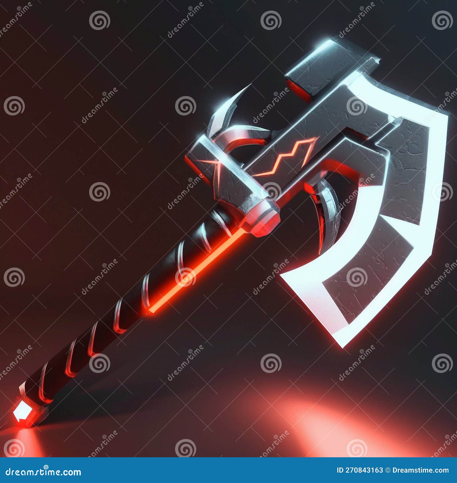 Futuristic Battle Axe stock illustration. Illustration of danger ...