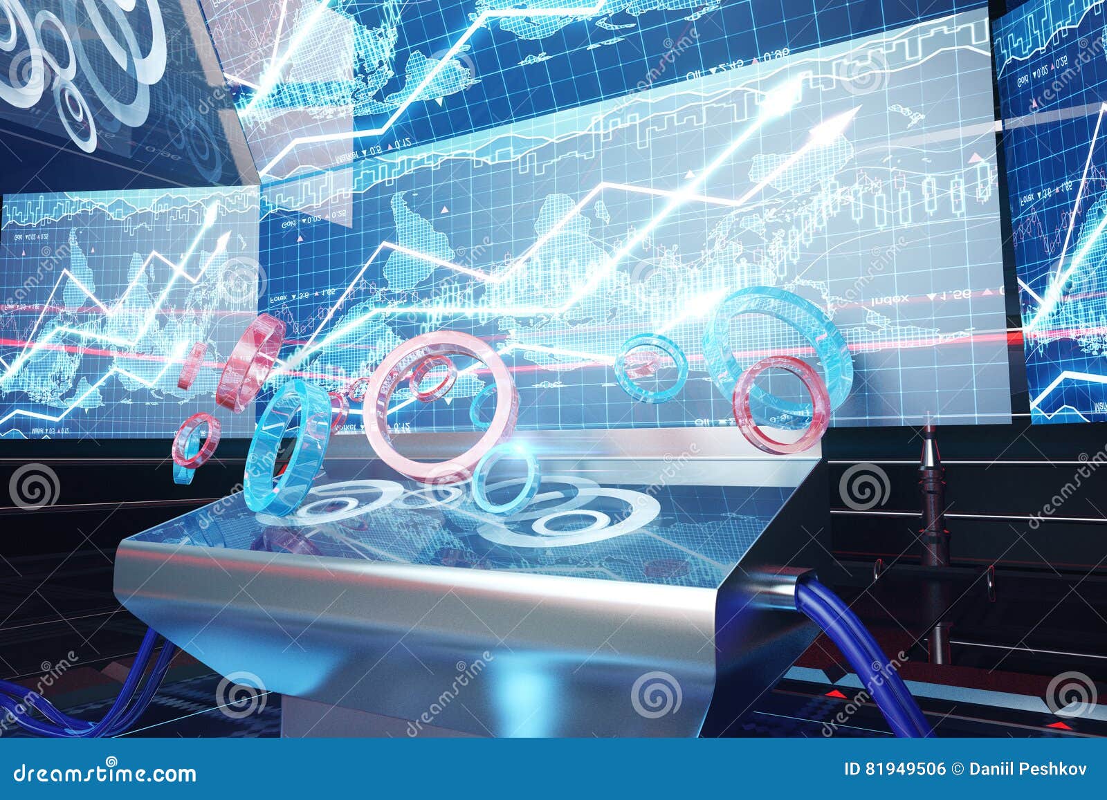Futuristic benchboard stock illustration. Illustration of interface ...