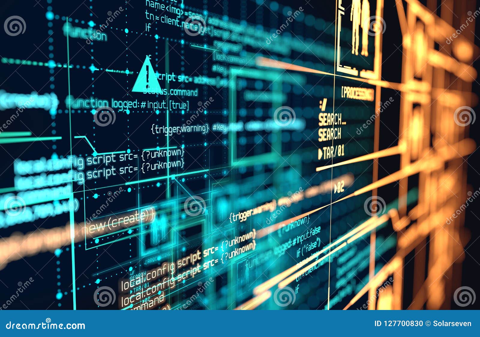 Futuristic Big Data Background Stock Photo - Image of internet, modern ...