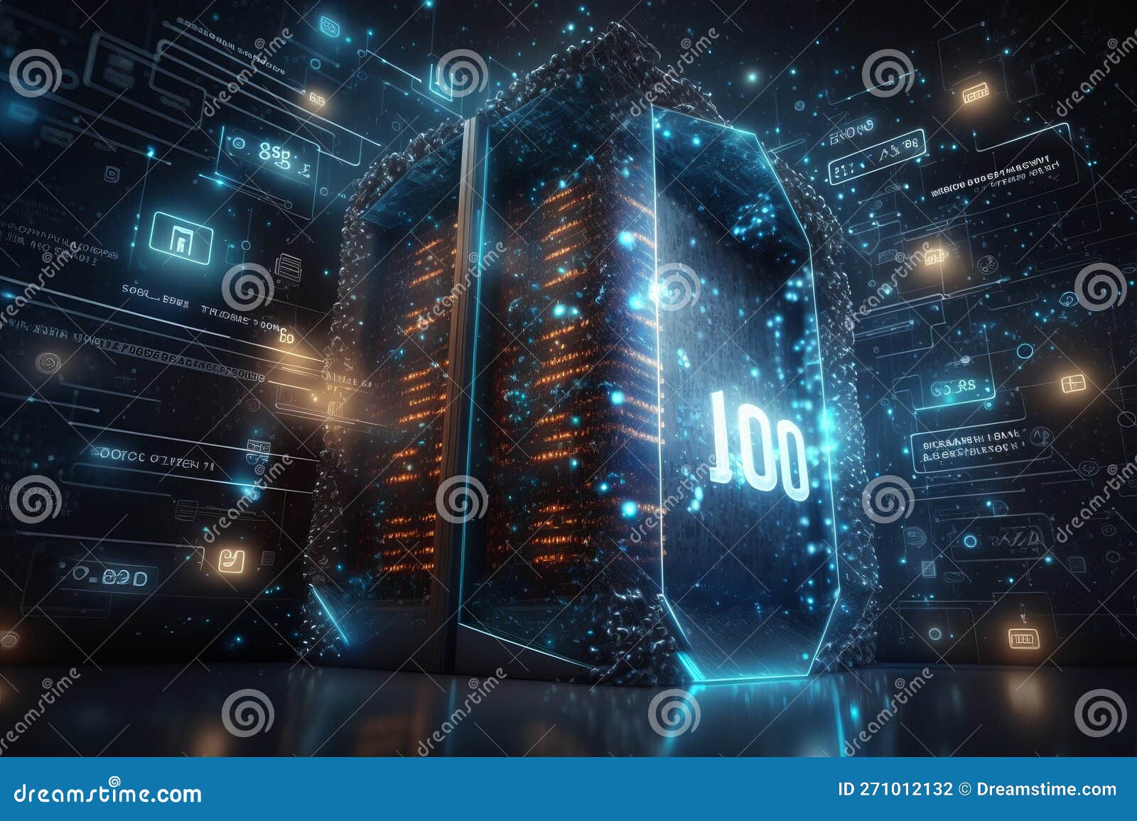 Futuristic Big Data Visualization Concept, Visual Information ...