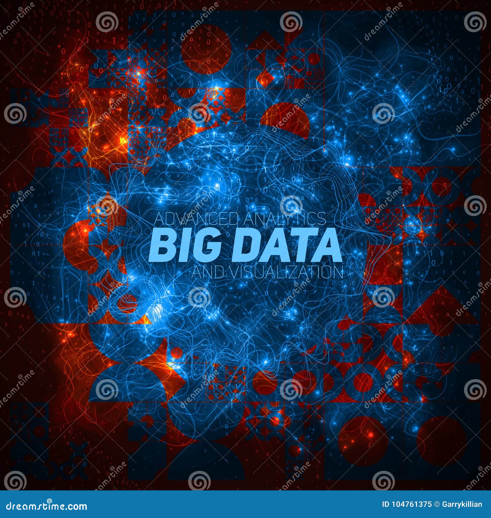 Futuristic Big Data Visualization. Cybernetic Infographic. Information ...