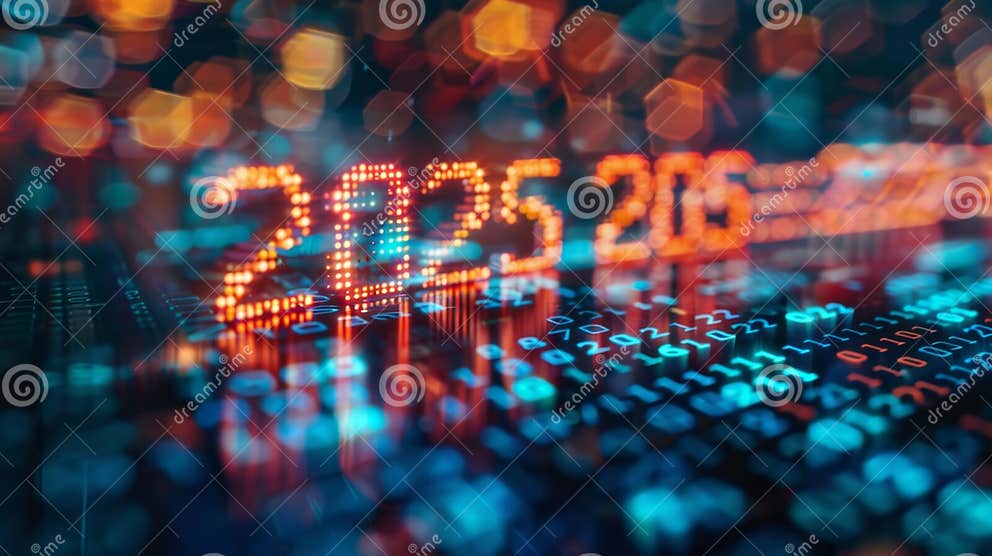 Futuristic Binary Code Data Stream Visualization Stock Illustration Illustration Of Futuristic