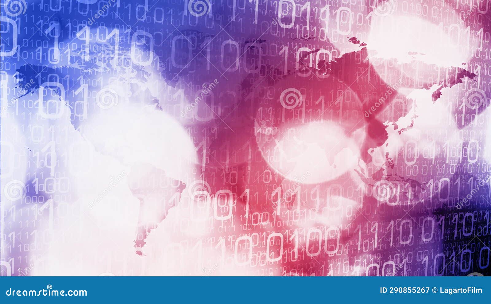 Futuristic Binary System Motion Graphics Animation with Digital Design and World Map Stock Video ...