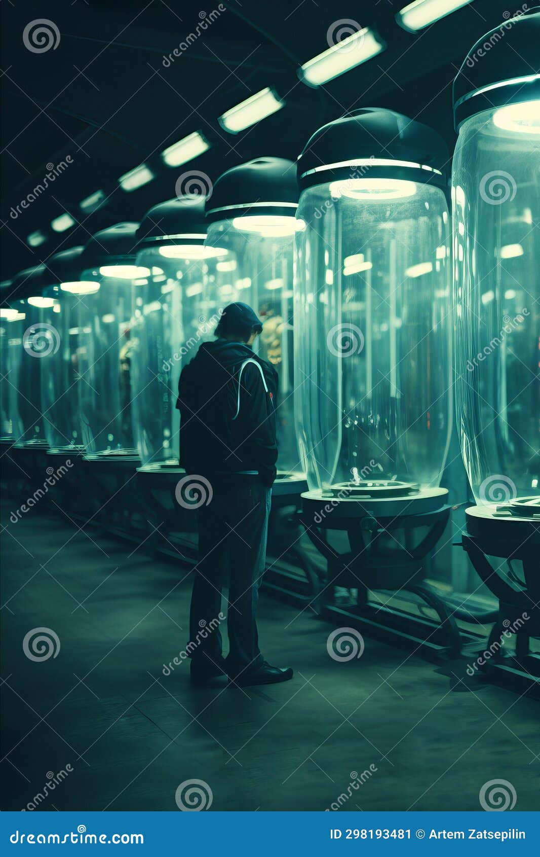 Futuristic Biolab. Advanced Biological Laboratory with Body Cultivation ...