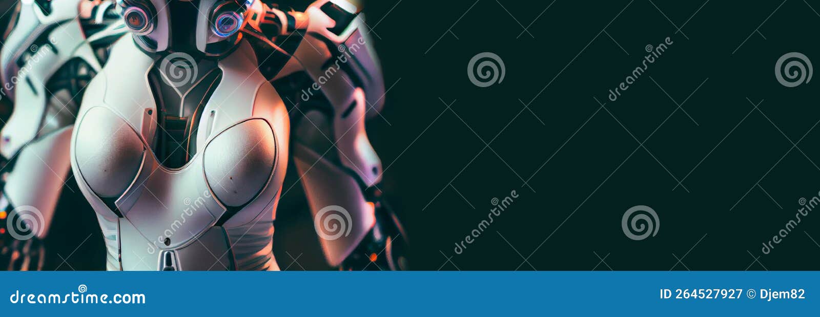 Futuristic Bionic Human Body Created with Generative Ai Stock ...