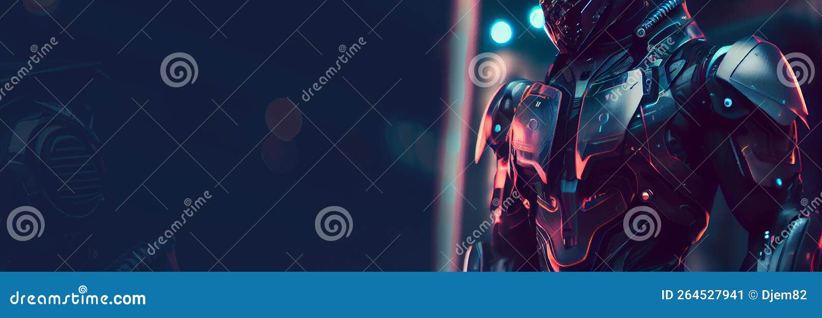 Futuristic Bionic Human Body Created with Generative Ai Stock ...