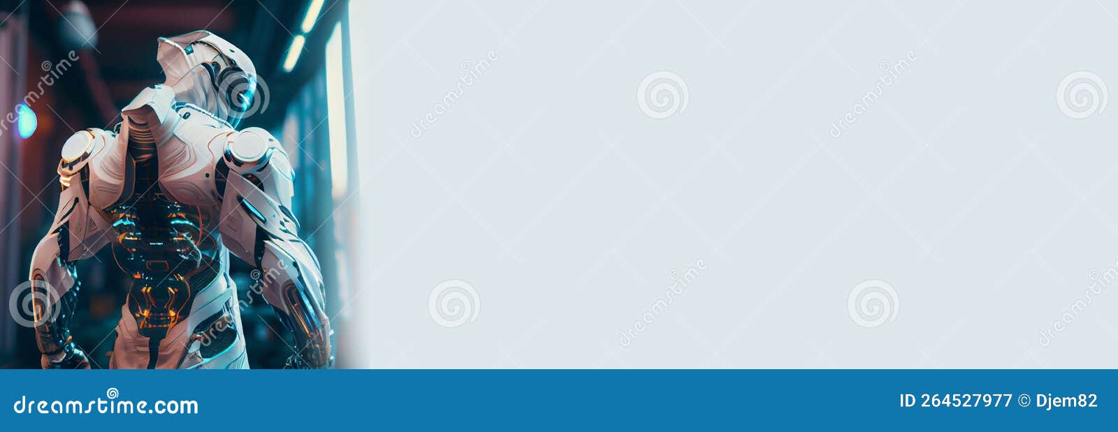 Futuristic Bionic Human Body Created with Generative Ai Stock ...