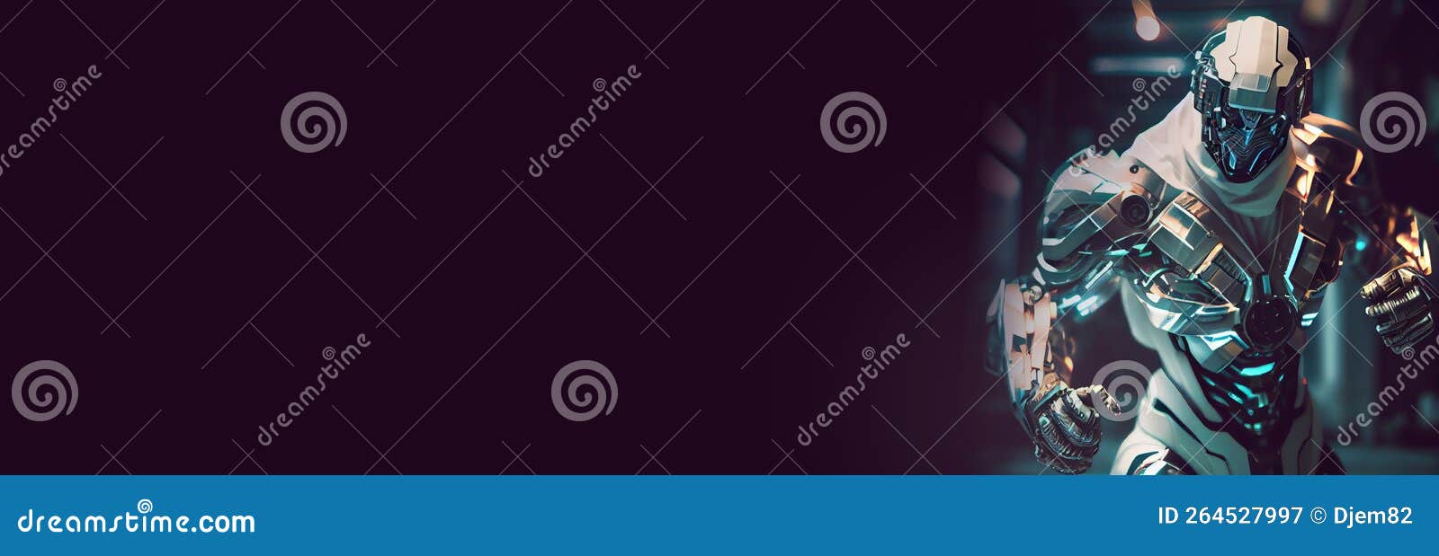 Futuristic Bionic Human Body Created with Generative Ai Stock ...