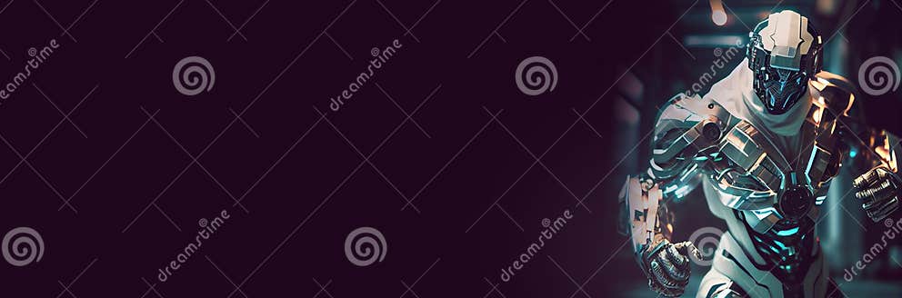 Futuristic Bionic Human Body Created with Generative Ai Stock ...