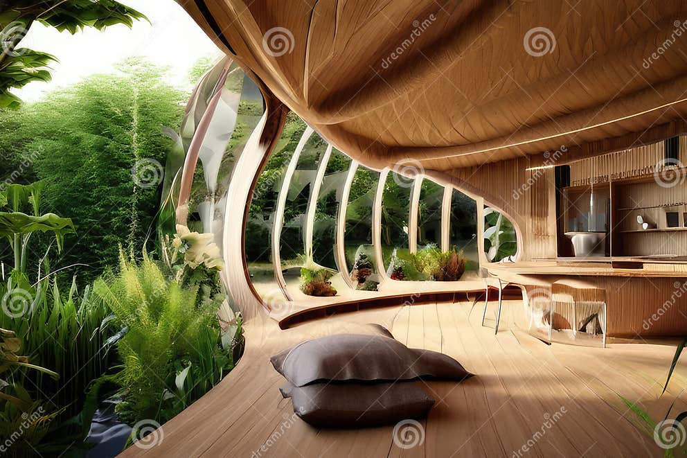 Futuristic Biospheric Building Construction Stock Image - Image of ...