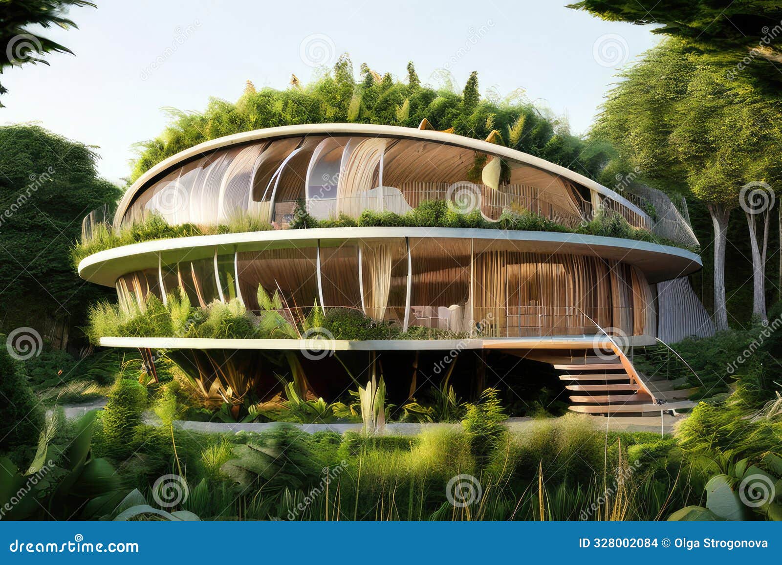 Futuristic Biospheric Building Construction Stock Photo - Image of ...