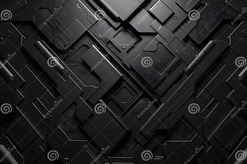 Futuristic Black Circuit Board with Glowing Traces Stock Illustration ... Futuristic Black Circuit Board with Glowing Traces Stock Illustration ...