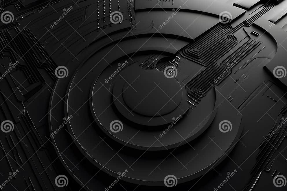 Futuristic Black Circuit Board with Glowing Traces Stock Image - Image ... Futuristic Black Circuit Board with Glowing Traces Stock Image - Image ...