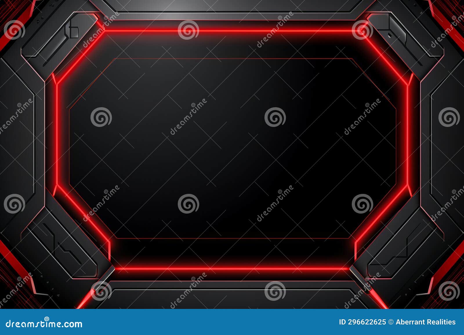 A Futuristic Black and Red Background with Neon Lights Stock ...