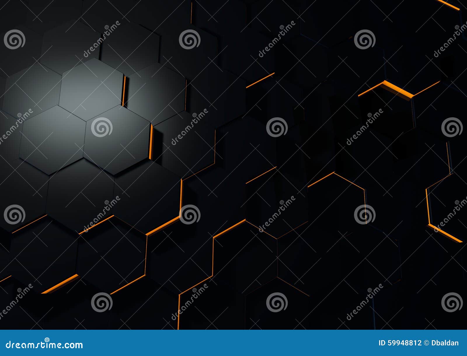 Futuristic Black Technology Background With Blue Neon Lines Vector ...