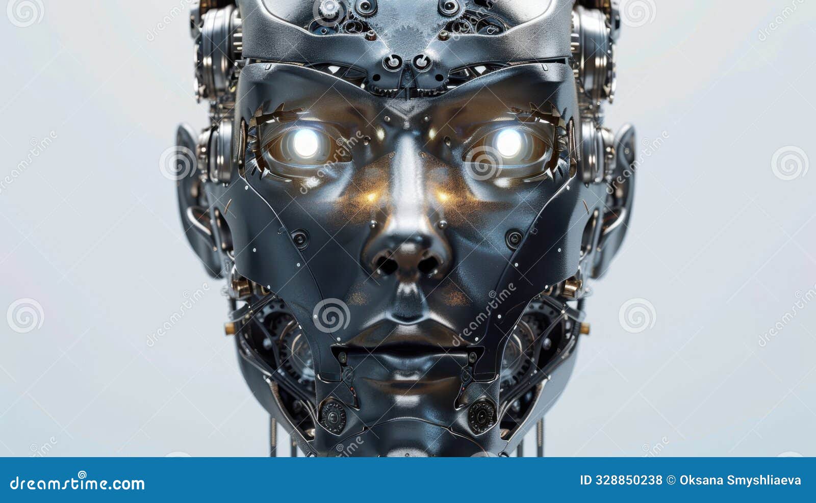 Futuristic Black Robot with Intricate Mechanical Design and Glowing ...