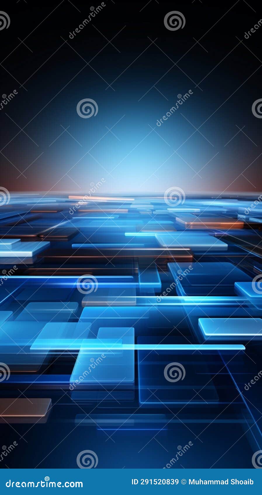 Futuristic Blend Gradient Blue Infuses Abstract Tech Backdrop with ...