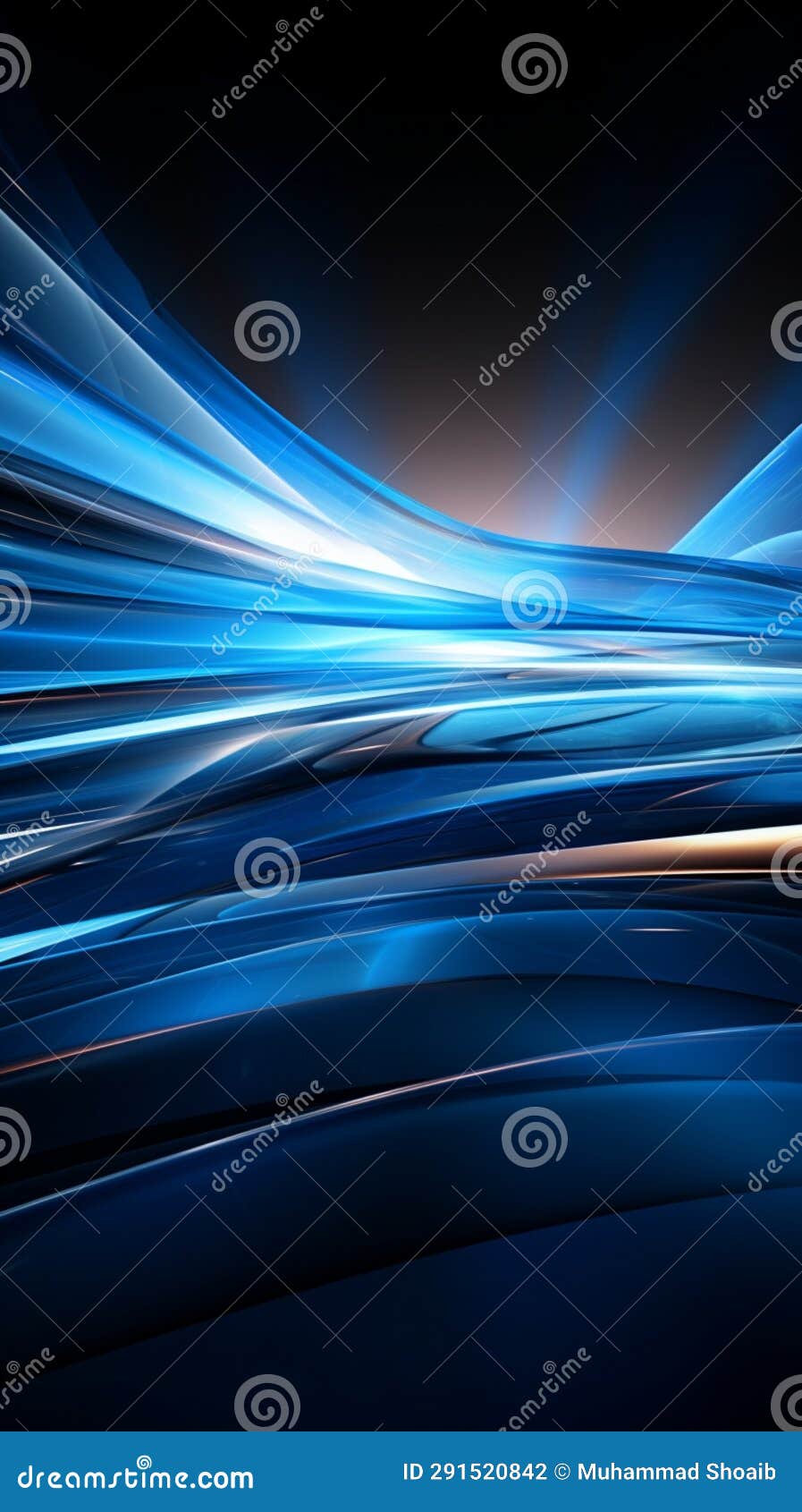 Futuristic Blend Gradient Blue Infuses Abstract Tech Backdrop with ...