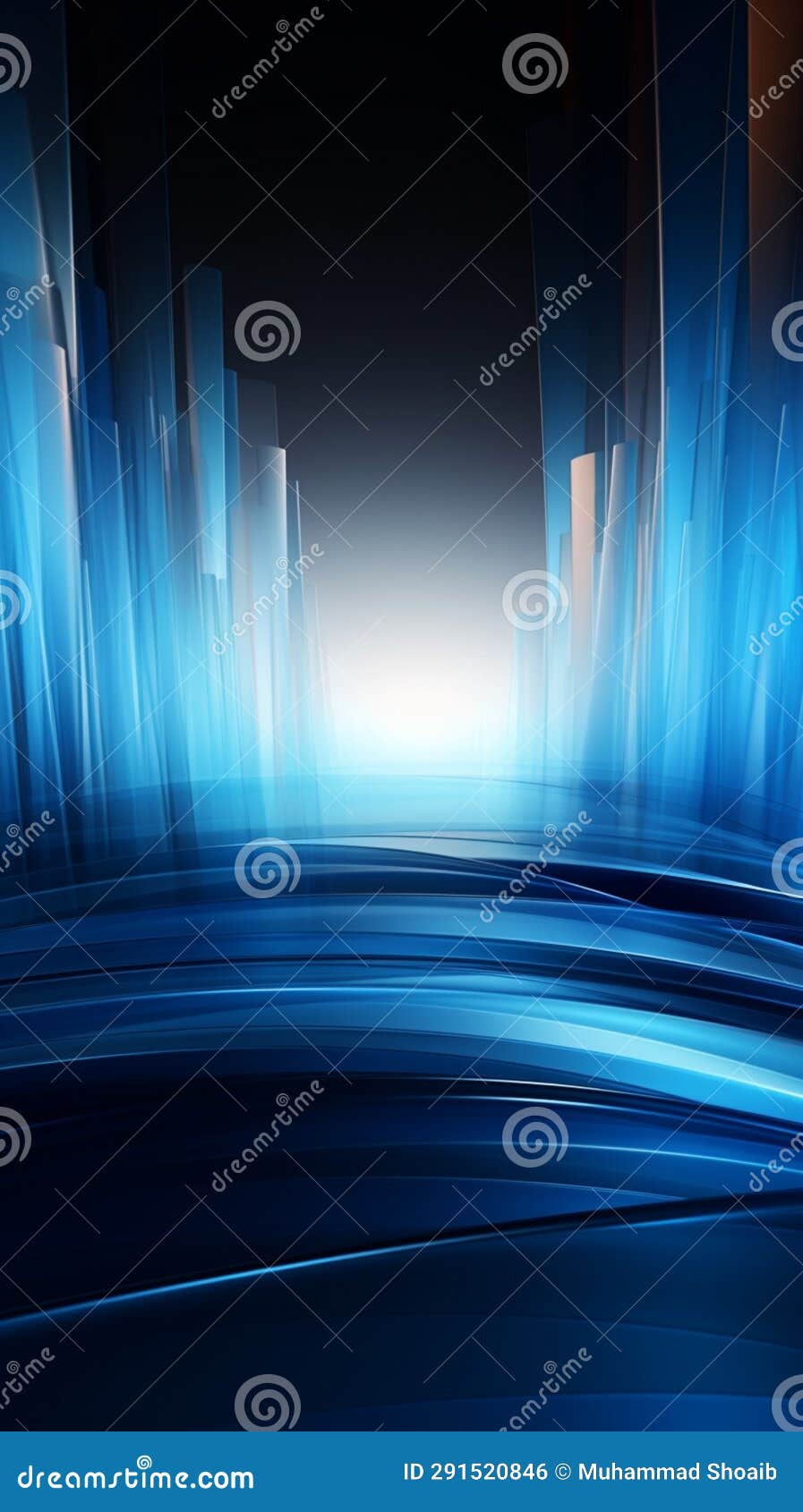 Futuristic Blend Gradient Blue Infuses Abstract Tech Backdrop with ...