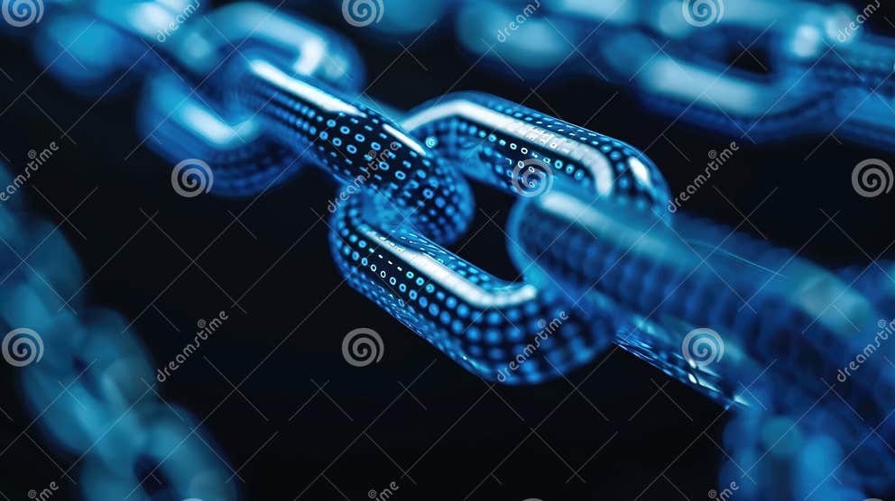 Futuristic Blockchain Data Visualization Stock Illustration ...