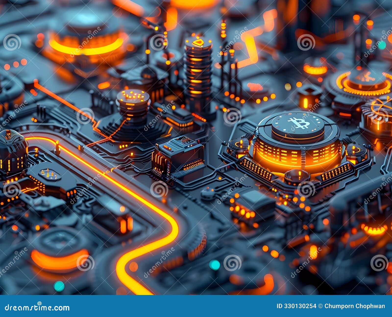 Futuristic Blockchain Powered Global Supply Ecosystem Seamless Flow of ...