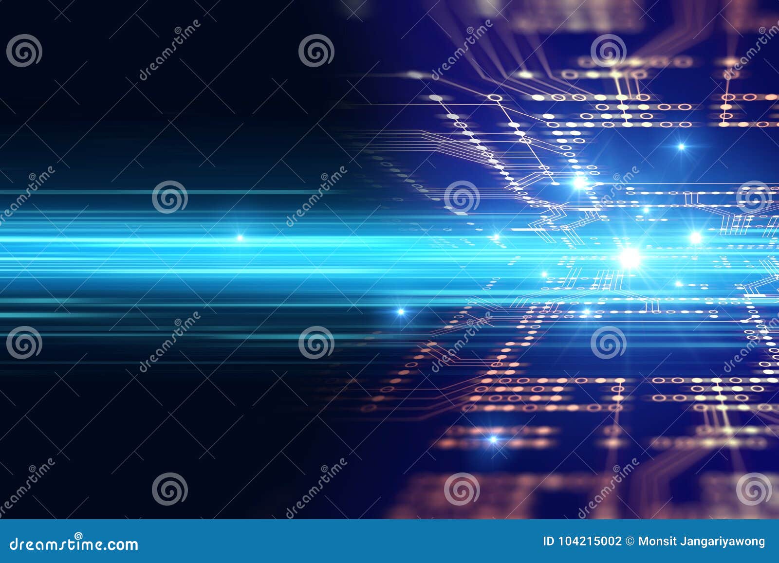 Futuristic Blue Circuit Board Abstract Background Illustration Stock ...